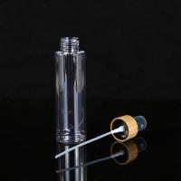 China Body Material PET 100ml 120ml 250ml Empty Clear Plastic Bottle with Fine Mist Bamboo Black Sprayer for Cosmetic Packaging for sale