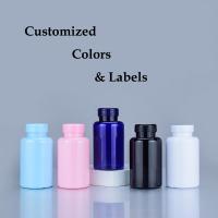 China 200cc 500cc Wide Mouth Flip Cap Bottle in Pink for Customized Private Label PET Vitamin Pill or Chocolate Packaging for sale
