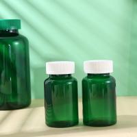 China Custom Green PET 150cc 750cc Plastic Jar Medicine Bottle Pill Vitamin Plastic Bottle With CRC Screw Cap Capsule Bottle for sale