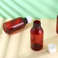 China Promethezine PET Collar Material 100ml 120ml 3oz 4oz Amber PET Cough Syrup Bottles Plastic Bottle Lean Bottle for sale