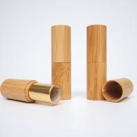 China Custom Logo Bamboo Twist up Lipstick Tubes 5g Eco Friendly Empty Mini Unique Lip Balm Tube with Customized Accepted for sale
