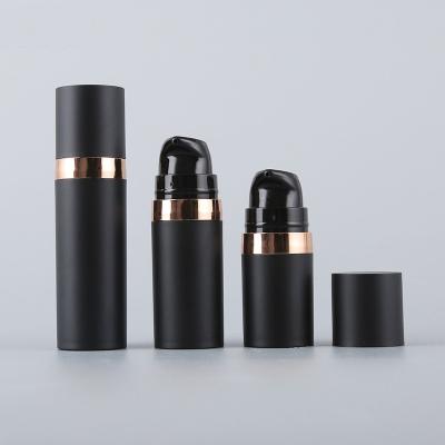 China Full PP Airless Plastic Bottle 5ml 10ml 15ml 20ml 30ml 50ml Matte Black Airless Pump Bottle for Moisturizer and Serum for sale