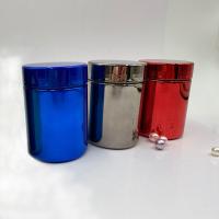 China 2oz 6oz 8oz 10oz 16oz 20oz Electroplated Metal Blue HDPE Bottle Manufacturers Plastic Powder Containers for Packing Whey Protein for sale