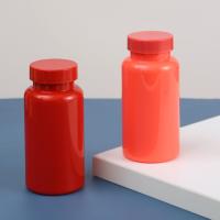China Customized Accepted Logo 150Ml Red Pink Empty Supplement Vitamin Capsule Pill Plastic Bottle for Custom Packaging for sale