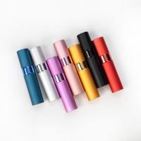 China Aluminum Collar 5ml 8ml 10ml Mini Empty Sample Vials Glass Spray Perfume Bottle with Glass Laser Engraved Surface and Box for sale