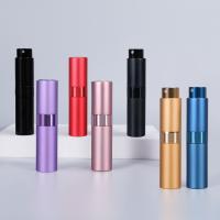 China Aluminum Collar 5ml 8ml 10ml Mini Empty Sample Vials Glass Spray Perfume Bottle with Glass Laser Engraved Surface and Box for sale