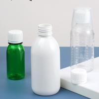 China 120ml 125ml 200ml 250ml 300ml 500ml Green Amber PET Vitamin Liquid Boston Plastic Bottle with CRC Cap and Cup for sale
