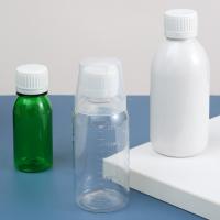 China 120ml 125ml 200ml 250ml 300ml 500ml Green Amber PET Vitamin Liquid Boston Plastic Bottle with CRC Cap and Cup for sale