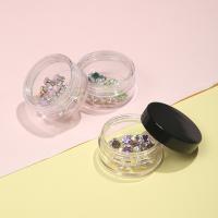 China Acrylic 5g 10g 15g 20g 30g Clear Loose Powder Jar Container with Black Lid Customized Colors Eco Friendly Industrial Cosmetic for sale