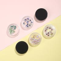 China Acrylic 5g 10g 15g 20g 30g Clear Loose Powder Jar Container with Black Lid Customized Colors Eco Friendly Industrial Cosmetic for sale