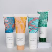 China 100ml Green Squeeze Tube Offset Printing Cosmetic Container with Screw Flip TOP Recycled Bioplastic Tube for sale