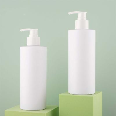 China Personal Skin Care Packaging PET Collar Empty Amber White 500ml 1000ml Shampoo Shower Gel Lotion Pump Bottles for Hair for sale