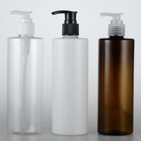 China Personal Skin Care Packaging PET Collar Empty Amber White 500ml 1000ml Shampoo Shower Gel Lotion Pump Bottles for Hair for sale