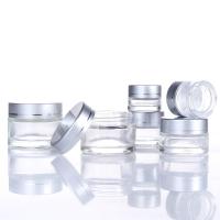 China 5g 10g 15g 30g 50g 100g Food Grade Round Glass Jar with Gold or Silver Lids from Screen Printing for sale