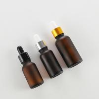 China Fancy Oil Amber Glass Dropper Bottle 30ml 50ml 100ml for Personal Care Serum Gold Cosmetic Glass Body Dropper Bottle for sale