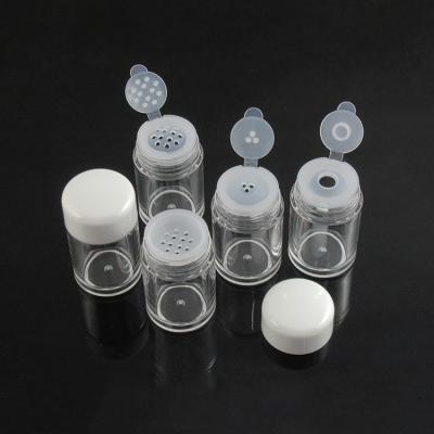 China 5ml 5 Grams 10 ml 10grams Clear Loose Powder Jar and Pot with Sifter Black White Cap Samples Process 2-3 days Free Sample for sale