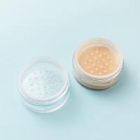 China Private Label Clear Matte Cosmetic Loose Powder Sifter Jar with Black Frosted Screw Cap 3g 5g 10g 20g 30g 50g ABS PS for sale