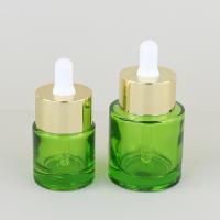 China 15ml 1oz 30ml 50ml Clear Frosted Glass Oil Bottle Green Transparent Dropper Bottle for Cosmetics Packaging Sealing Type for sale