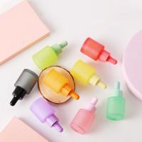 China 15ml 20ml 30ml 50ml 60ml Blue Orange Pink Purple Yellow Green Essential Oil Glass Dropper Bottle With Logo for Face Cream for sale