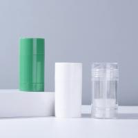 China AS Base Material 15g 75g Empty Portable Body Fragrance Green Soft Touch Process Deodorant Antiperspirant Stick Packaging for sale