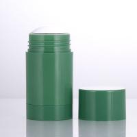 China AS Base Material 15g 75g Empty Portable Body Fragrance Green Soft Touch Process Deodorant Antiperspirant Stick Packaging for sale