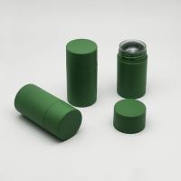China AS Base Material 15g 75g Empty Portable Body Fragrance Green Soft Touch Process Deodorant Antiperspirant Stick Packaging for sale