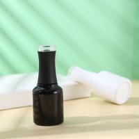 China 8ML 10ML 15ML Glass Bottle With Plating Window Cap for Gel Nail Polish Base Material Glass Customized Colors Vials for sale