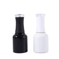 China 8ML 10ML 15ML Glass Bottle With Plating Window Cap for Gel Nail Polish Base Material Glass Customized Colors Vials for sale