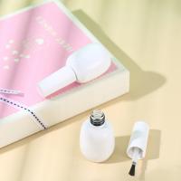 China Glass Body 15ml Cute Nail Uv Gel Polish Bottle With Dupont Brush High End Printer Custom Round Empty From Glass Packaging for sale
