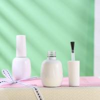 China Glass Body 15ml Cute Nail Uv Gel Polish Bottle With Dupont Brush High End Printer Custom Round Empty From Glass Packaging for sale