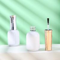 China Glass Uv Gel Nail Polish Bottle with Silver Gold Cap 7ml 9ml 11ml 12ml 15ml Customized Logo Accepted Base Material Glass for sale