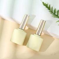 China Customized Logo Glass Collar Golden Oval UV Gel Nail Remover Bottles with Luxury Unique Empty Design 8ml 10ml 12ml 15ml for sale
