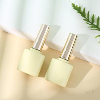 China Customized Logo Glass Collar Golden Oval UV Gel Nail Remover Bottles with Luxury Unique Empty Design 8ml 10ml 12ml 15ml for sale