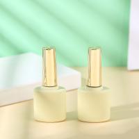 China Customized Logo Glass Collar Golden Oval UV Gel Nail Remover Bottles with Luxury Unique Empty Design 8ml 10ml 12ml 15ml for sale