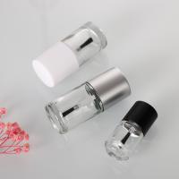 China 8ml 10ml 15ml Customized Accepted Clear UV Gel Nail Polish Bottle Empty Glass Bottle for Gel Polish With Silver Cap and Brush for sale