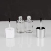 China 8ml 10ml 15ml Customized Accepted Clear UV Gel Nail Polish Bottle Empty Glass Bottle for Gel Polish With Silver Cap and Brush for sale