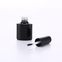 China 8ml 10ml Matte Black Empty UV Gel Nail Polish Bottle With Cap and Brush for Industrial Cosmetic Custom Unique Oval Shape for sale