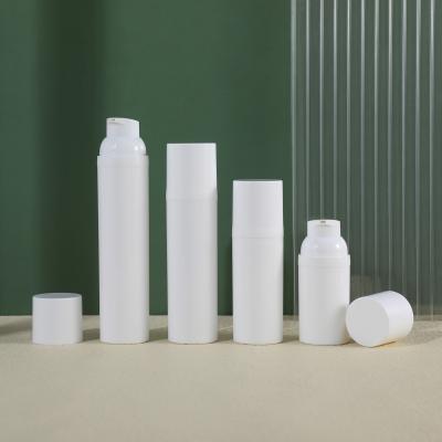 China Customized Colors Skincare Airless Lotion Pump Bottle 1oz 2oz 3oz 4oz 5oz 8oz Matte White Airless Frosted for Serum Cream for sale