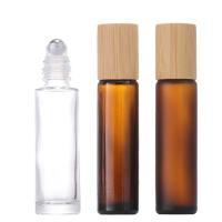 China 5ml 10ml 15ml Bamboo Wooden Glass Roller Ball Deodorant Bottle for Essential Oil Roll on Perfume without Reed Diffuser for sale