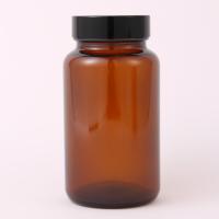 China 8oz 16oz 250ml 300ml 400ml 500ml Amber Brown Pharmaceutical Boston Round Glass Capsule Bottle with Black Cap and Induction Liner for sale
