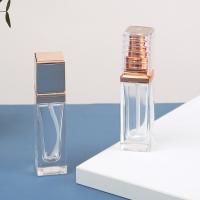 China Sealing Type Luxury Frosted Thick Bottom Square 1oz 30ml 50ml Clear Glass Perfume Bottle with Customized Accepted Logo for sale
