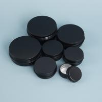 China Custom Black Aluminum Candle Tin Metal Case for Solid Scented Candle 6 oz With Lids Food Storage Box Industrial Food for sale
