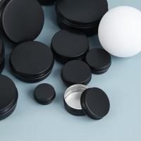 China Custom Black Aluminum Candle Tin Metal Case for Solid Scented Candle 6 oz With Lids Food Storage Box Industrial Food for sale