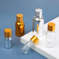 China Screen Printing Mini Refillable Perfume Glass Bottle with Plug Metal Gold Silver Stock 10ml 5ml Pocket Small Travel Size for sale