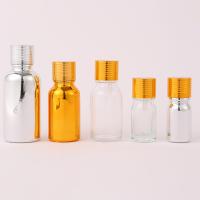 China Screen Printing Mini Refillable Perfume Glass Bottle with Plug Metal Gold Silver Stock 10ml 5ml Pocket Small Travel Size for sale