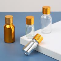 China Screen Printing Mini Refillable Perfume Glass Bottle with Plug Metal Gold Silver Stock 10ml 5ml Pocket Small Travel Size for sale
