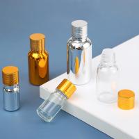 China Screen Printing Mini Refillable Perfume Glass Bottle with Plug Metal Gold Silver Stock 10ml 5ml Pocket Small Travel Size for sale