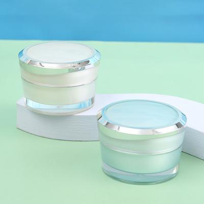 China Acrylic Double Wall Nail Gel Jar for Customized Colors Makeup Plastic Cream Jar and Face Hand Hair Skin Care Body Scrub for sale