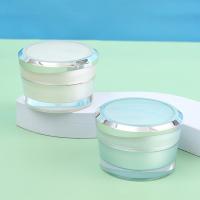 China Acrylic Double Wall Nail Gel Jar for Customized Colors Makeup Plastic Cream Jar and Face Hand Hair Skin Care Body Scrub for sale