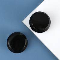 China Sloping Shoulders 15g 20g 30g 50g 100g Amber Black Matte Glass Cream Jar with Glossy Black Cap Samples Process 2-3 days for sale